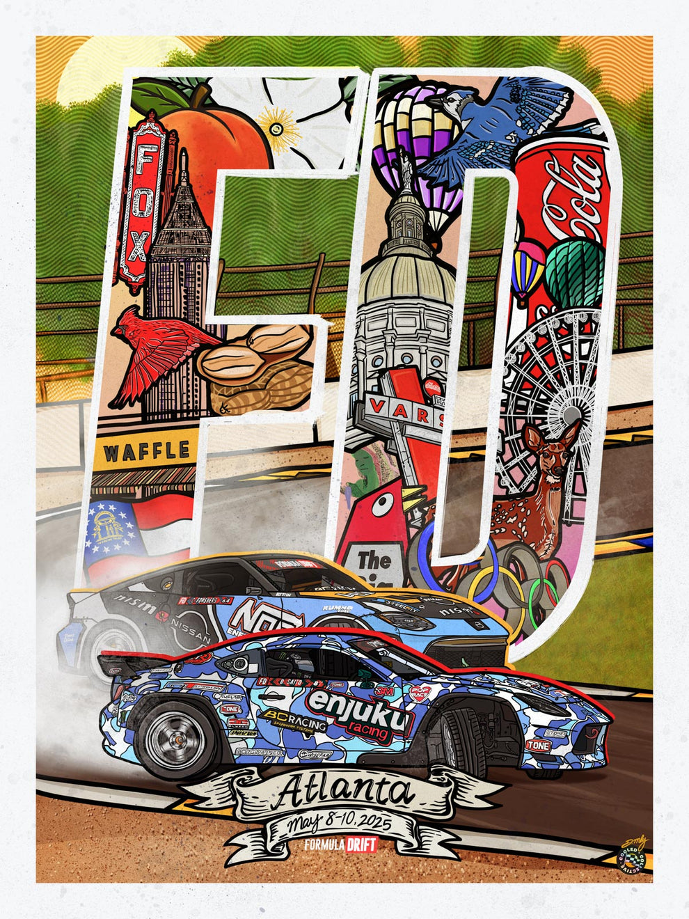 2025 Formula DRIFT Limited Edition Poster - Atlanta – Shop FD Garage
