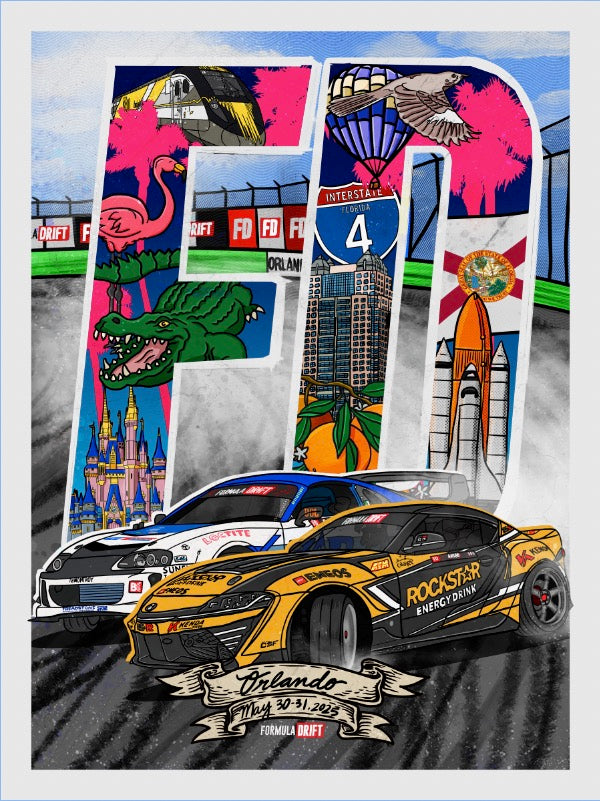 2025 Formula DRIFT Limited Edition Poster - Orlando – Shop FD Garage