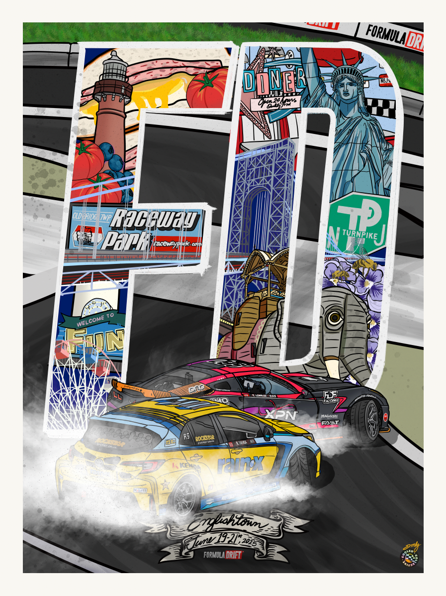 2025 Formula DRIFT Limited Edition Poster - Englishtown – Shop FD Garage